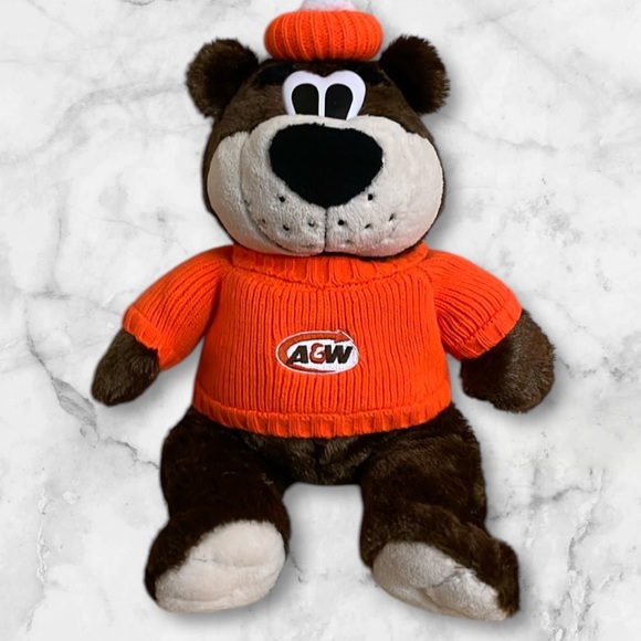 A&W | Toys | Vintage Aw Root Beer Bear Rooty Stuffed Animal Plush 5 ...